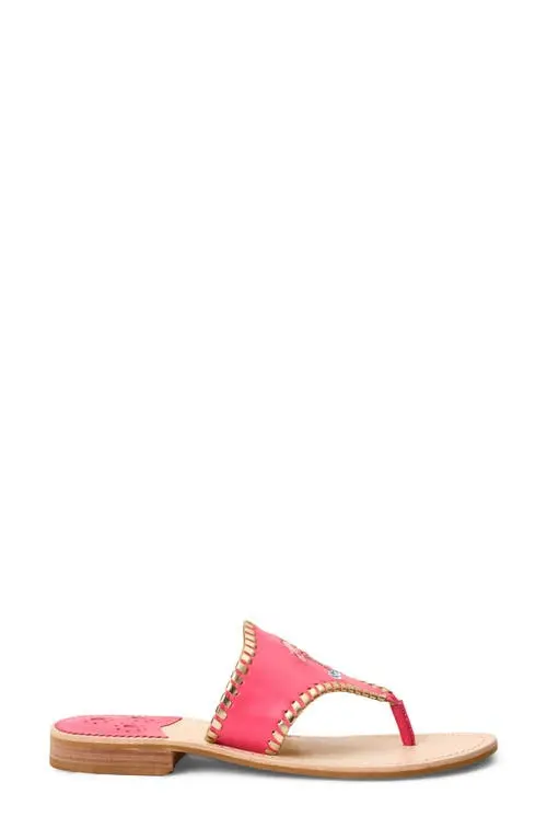 Jack Rogers Embroidered Flamingo Sandal