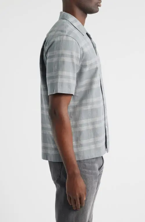Rag & Bone Avery Plaid Camp Shirt - Grey