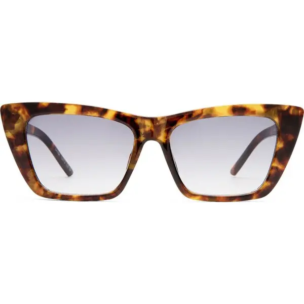 AIRE Solstice 53mm Cat Eye Sunglasses - Honey Tort/cool Smoke Grad