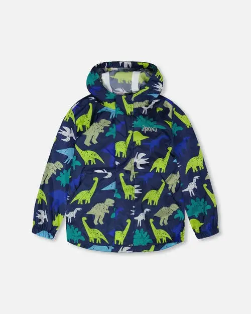 DEUX PAR DEUX Polyester Dinosaur Windbreaker