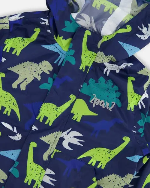 DEUX PAR DEUX Polyester Dinosaur Windbreaker