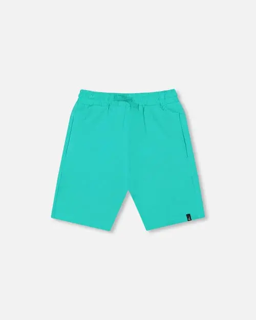 DEUX PAR DEUX Organic Cotton Jersey Shorts - Turquoise