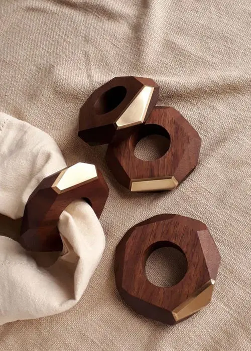 KANJU INTERIORS Dor+kie And Brass Napkin Ring