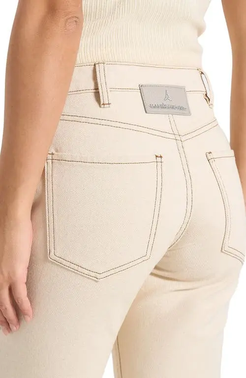 Manière De Voir Abbie Stacked Fit And Flare Jeans - Cream