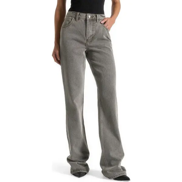 Manière De Voir Abbie Stacked Fit & Flare Jeans - Washed Grey