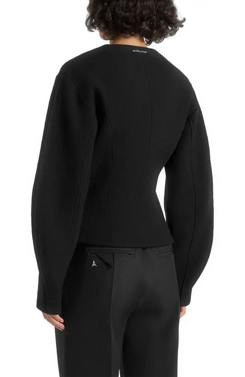 Manière De Voir Wool Hourglass Jacket - Black