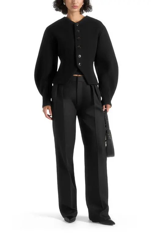 Manière De Voir Wool Hourglass Jacket - Black