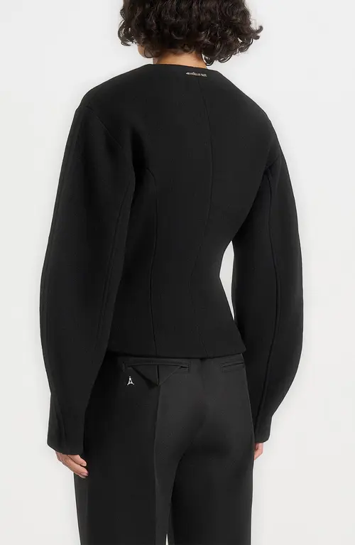 Manière De Voir Wool Hourglass Jacket - Black