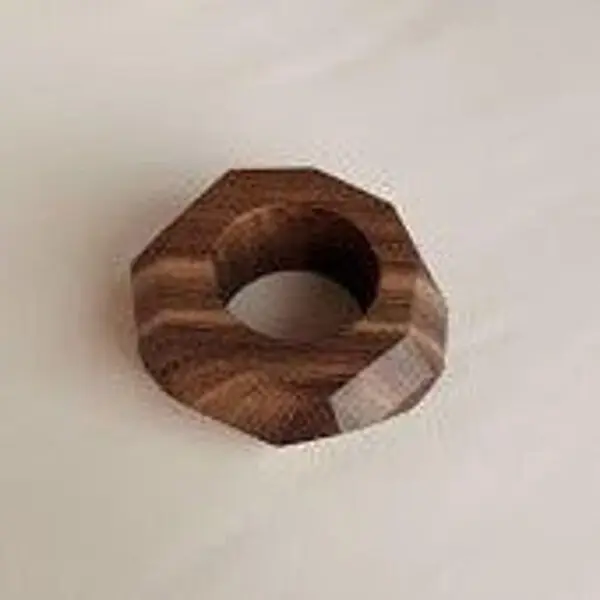 KANJU INTERIORS Dor+kie Wood Napkin Ring - Kiaat