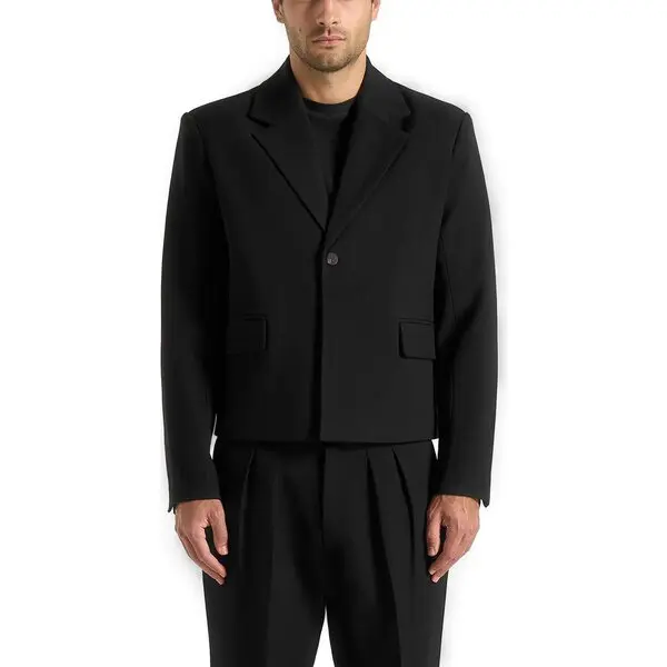 Manière De Voir Silas Tailored Cropped Blazer - Black