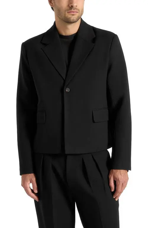 Manière De Voir Silas Tailored Cropped Blazer - Black