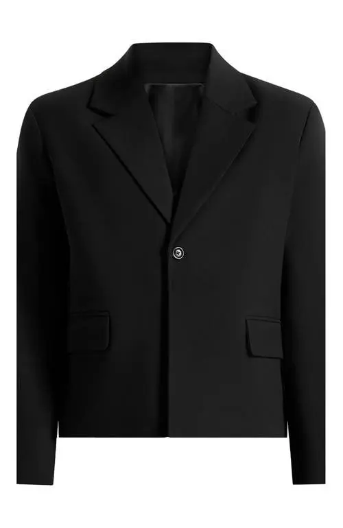 Manière De Voir Silas Tailored Cropped Blazer - Black