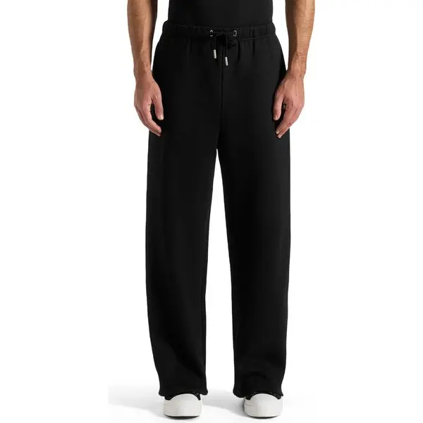 Manière De Voir Signature Wide-leg Sweatpants - Black