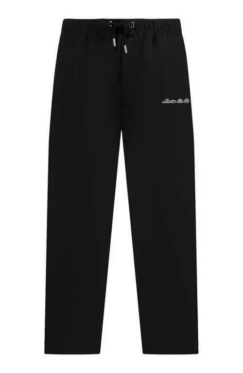 Manière De Voir Signature Wide-leg Sweatpants - Black