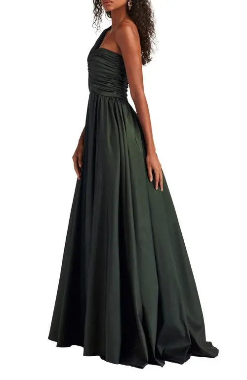 Tadashi Shoji One-shoulder Taffeta Gown