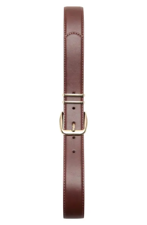 Mango Square Buckle Belt - Brown