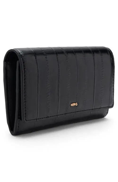 Mango Textured Flap Clutch