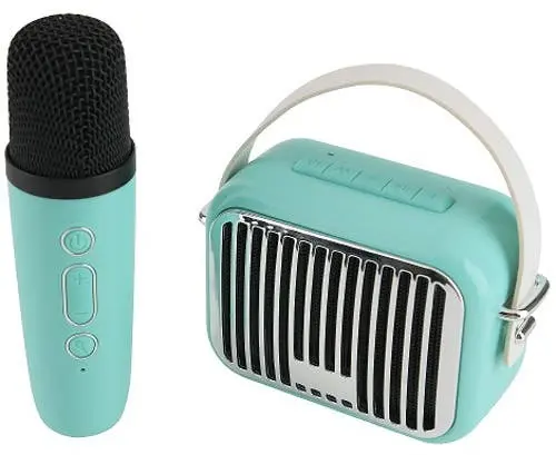 TREND TECH Pocket Karaoke Microphone And Speaker Combo - Teal