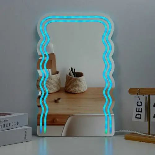 TREND TECH Neon Art Infinity Lights Wall & Desk Sign-wave Mirror