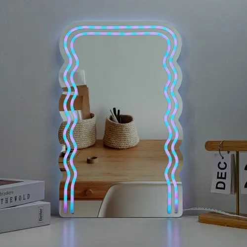 TREND TECH Neon Art Infinity Lights Wall & Desk Sign-wave Mirror