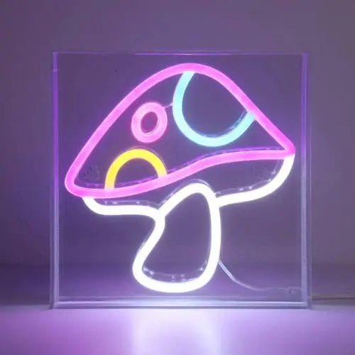TREND TECH Acrylic Frame Neon Sign - Mushroom