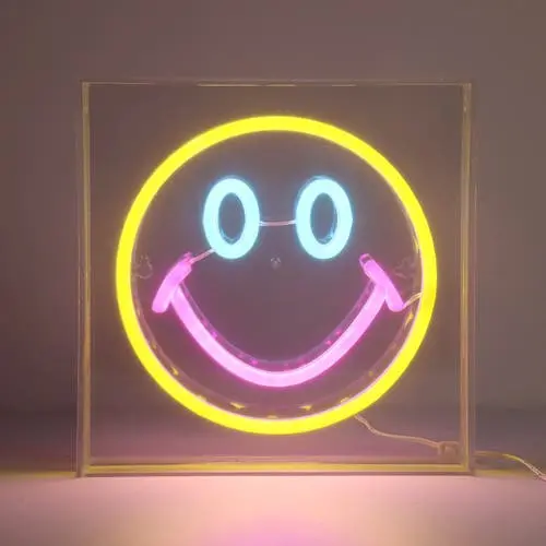 TREND TECH Acrylic Frame Neon Sign - Smiley Face