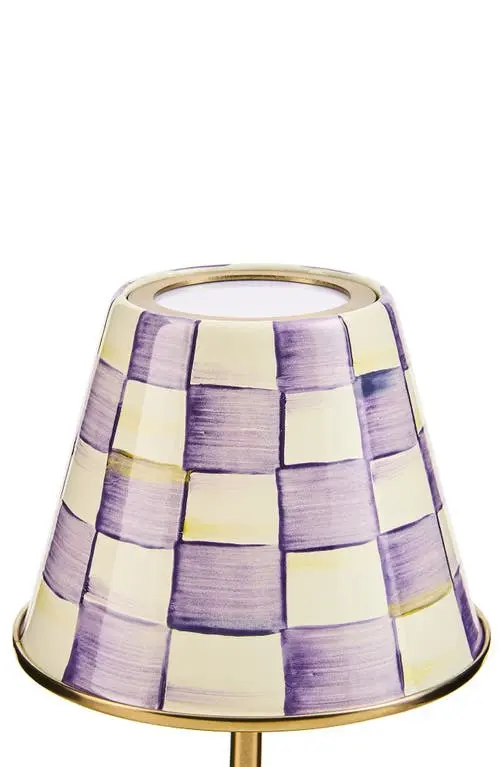 MACKENZIE-CHILDS Check Led Rechargeable Cafe Table Lamp - Violet