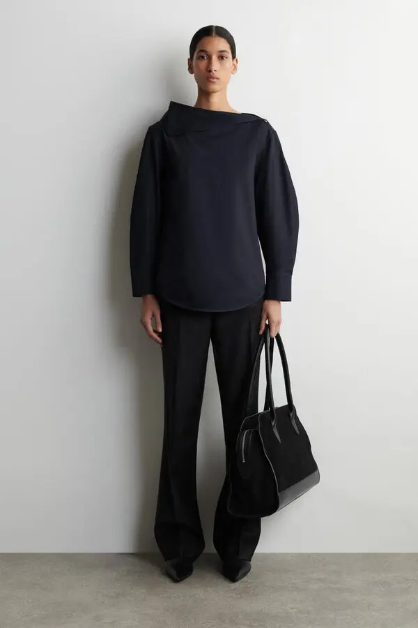 Cos Asymmetric Cotton Blouse