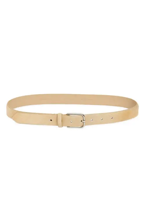 Nordstrom Yvette Calf Hair Belt - Beige Wood- Silver
