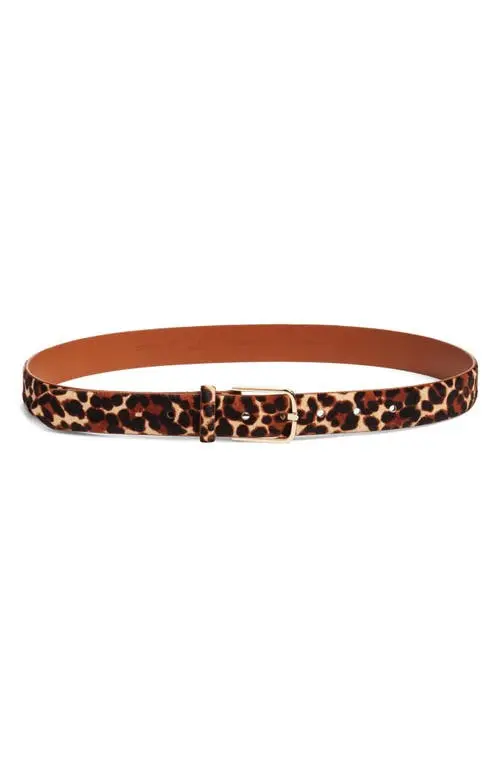 Nordstrom Yvette Calf Hair Belt - Leopard- Gold