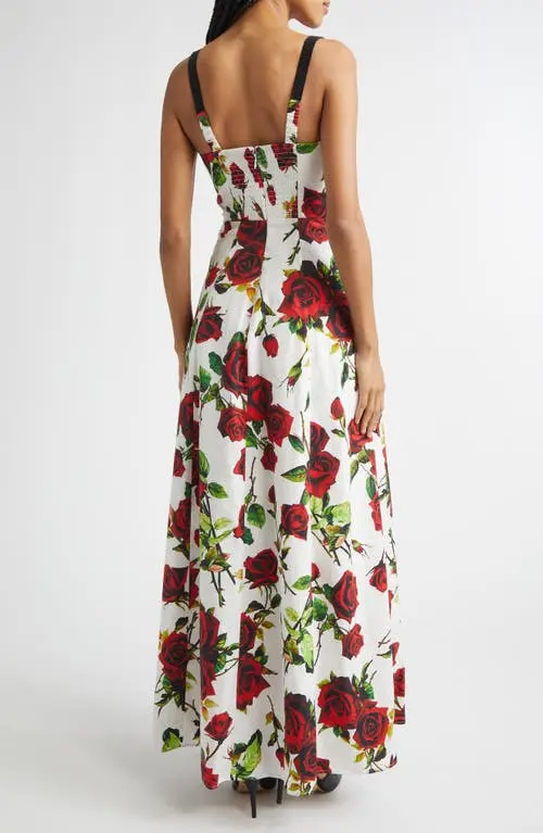 L'Agence Sutton Floral Print Maxi Dress