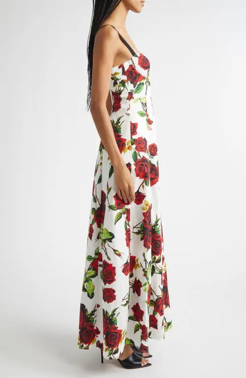 L'Agence Sutton Floral Print Maxi Dress