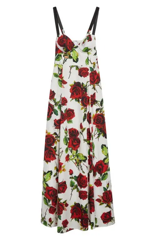 L'Agence Sutton Floral Print Maxi Dress