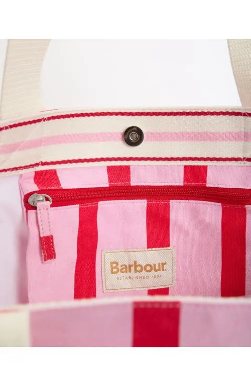 Barbour Emily Stripe Cotton Canvas Tote
