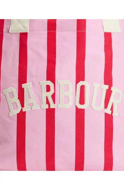 Barbour Emily Stripe Cotton Canvas Tote