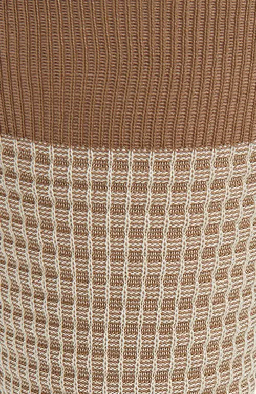 Pantherella Smythson Textured Check Dress Socks - Clay