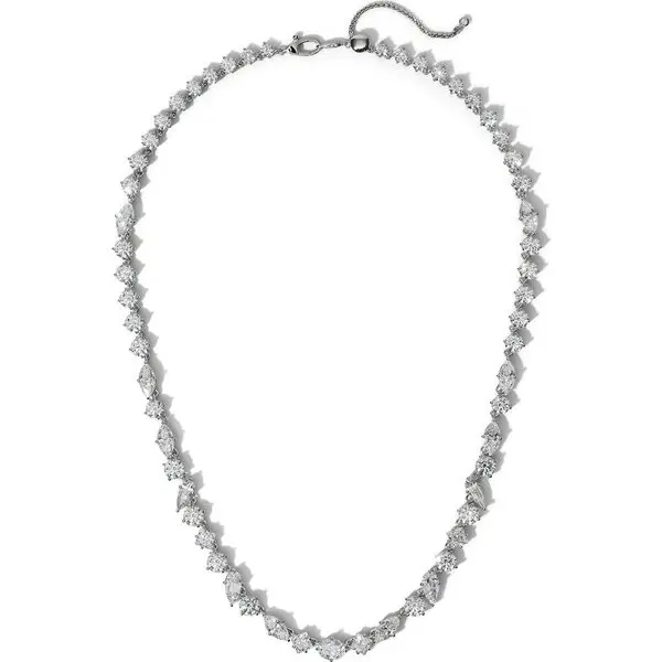 Nadri Lucia Mixed Cubic Zirconia Necklace - Rhodium