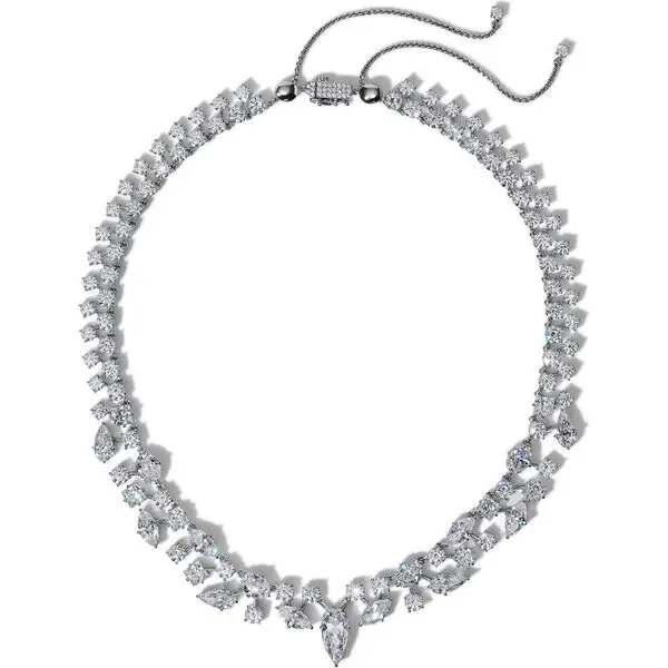 Nadri Riviera Collar Necklace - Rhodium