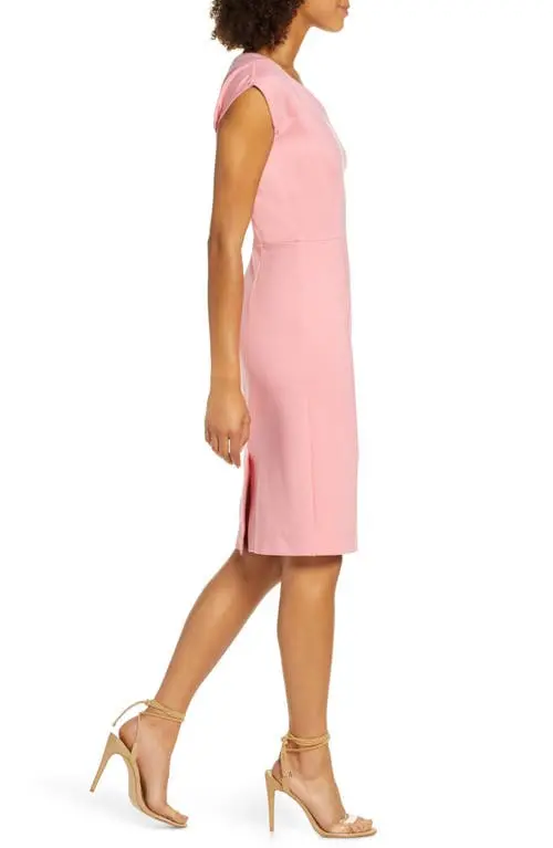 French Connection Lula Asymmetrical Neck Sheath Dress