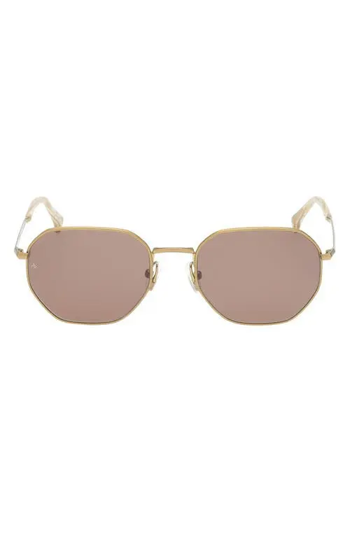 Rag & Bone Geometric Sunglasses - Bronze/bone Horn/brown