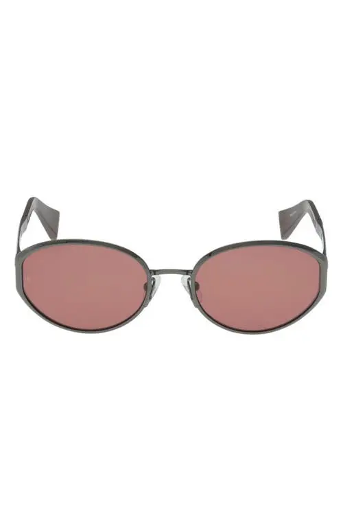 Rag & Bone 55mm Oval Sunglasses - Gunmetal/cappuccino/rose