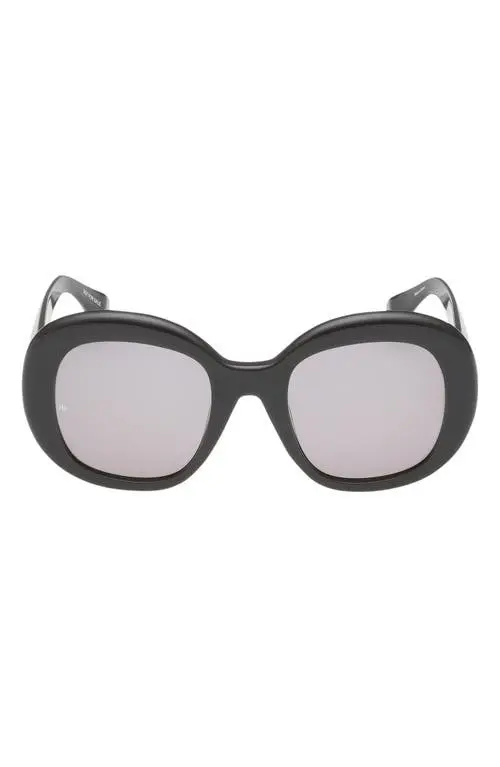 Rag & Bone 52mm Round Sunglasses - Shiny Fudge/fudge Lenses