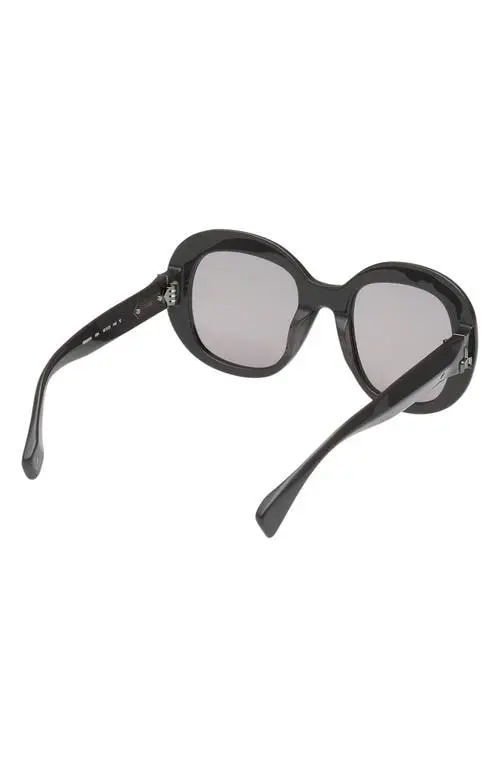 Rag & Bone 52mm Round Sunglasses - Shiny Fudge/fudge Lenses