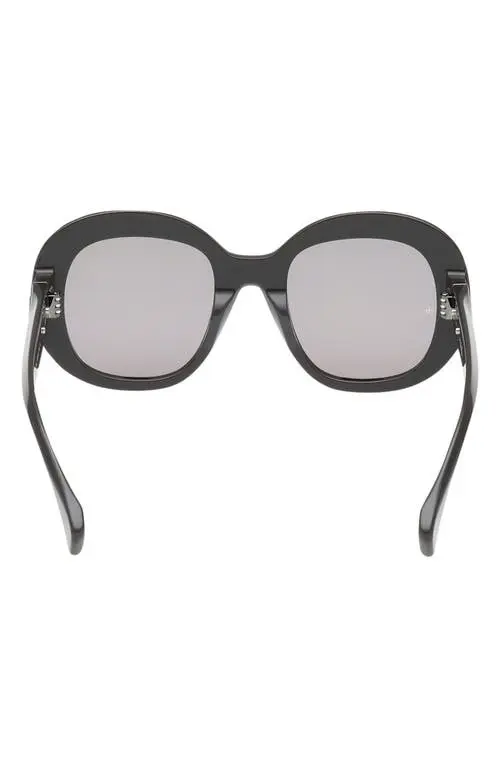Rag & Bone 52mm Round Sunglasses - Shiny Fudge/fudge Lenses