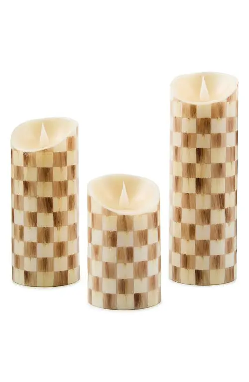 MACKENZIE-CHILDS Check 7-inch Flameless Pillar Candle