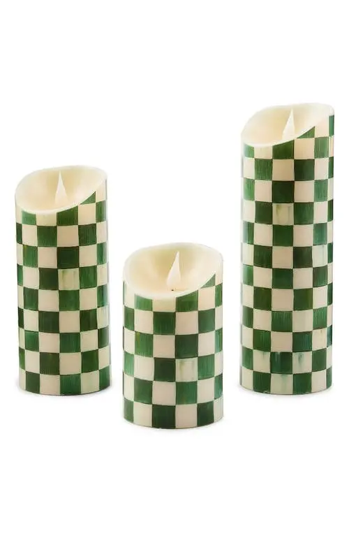 MACKENZIE-CHILDS Check Flameless 5-inch Pillar Candle