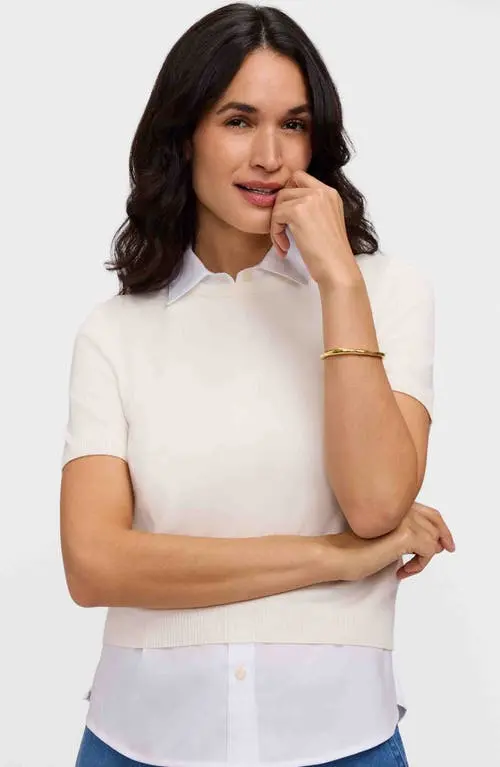 Foxcroft Sleeveless Button-up Shirt - White