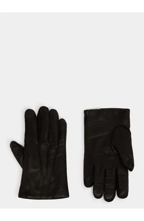 Bally Lambskin Leather Gloves - Black