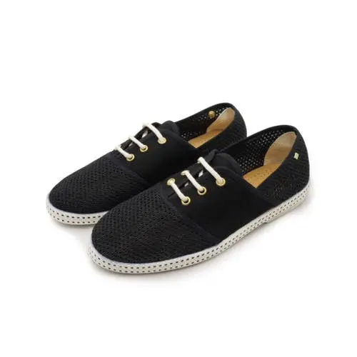 Rivieras Classic Canvas & Mesh Slip-on Loafer - Black