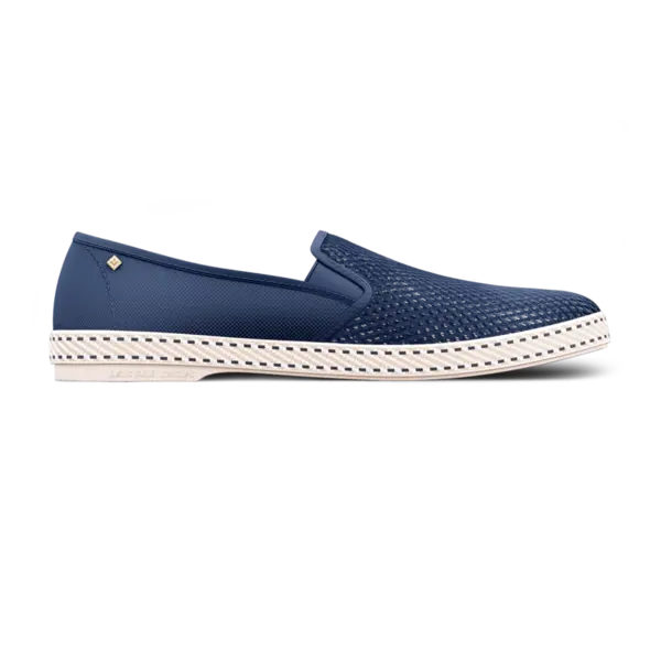 Rivieras Classic Canvas & Mesh Slip-on Loafer - Working Blue